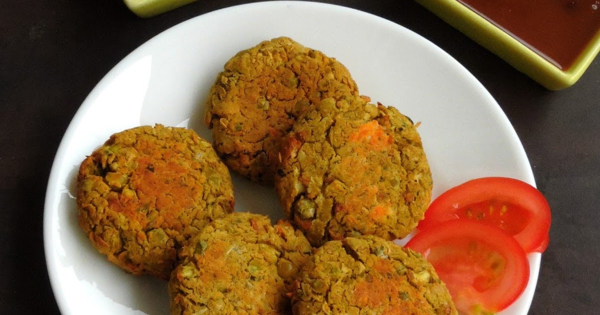 Priya's Versatile Recipes: Baked Dry Green Peas Kebab/Mutter Kebab