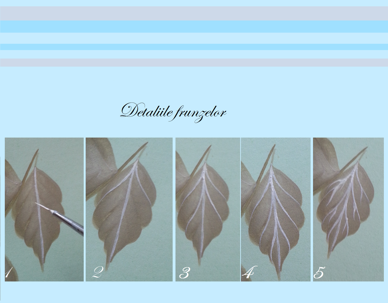 Pictura One Stroke: Frunze II