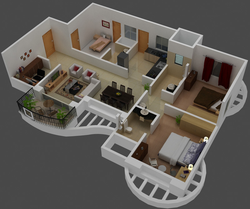 Residential Layouts & 3D view.