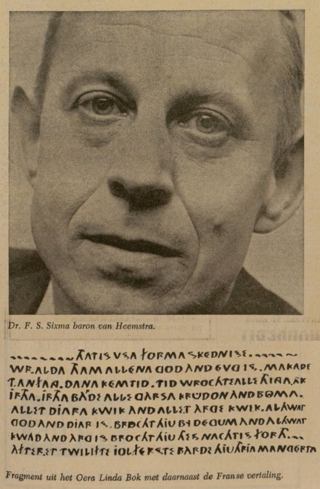 F R Y A ~ S K É D N I S E: 1972 Sixma van Heemstra