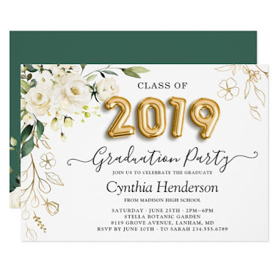 2019 Modern Graduation Party Invitations and Announcements | Mimoprints
