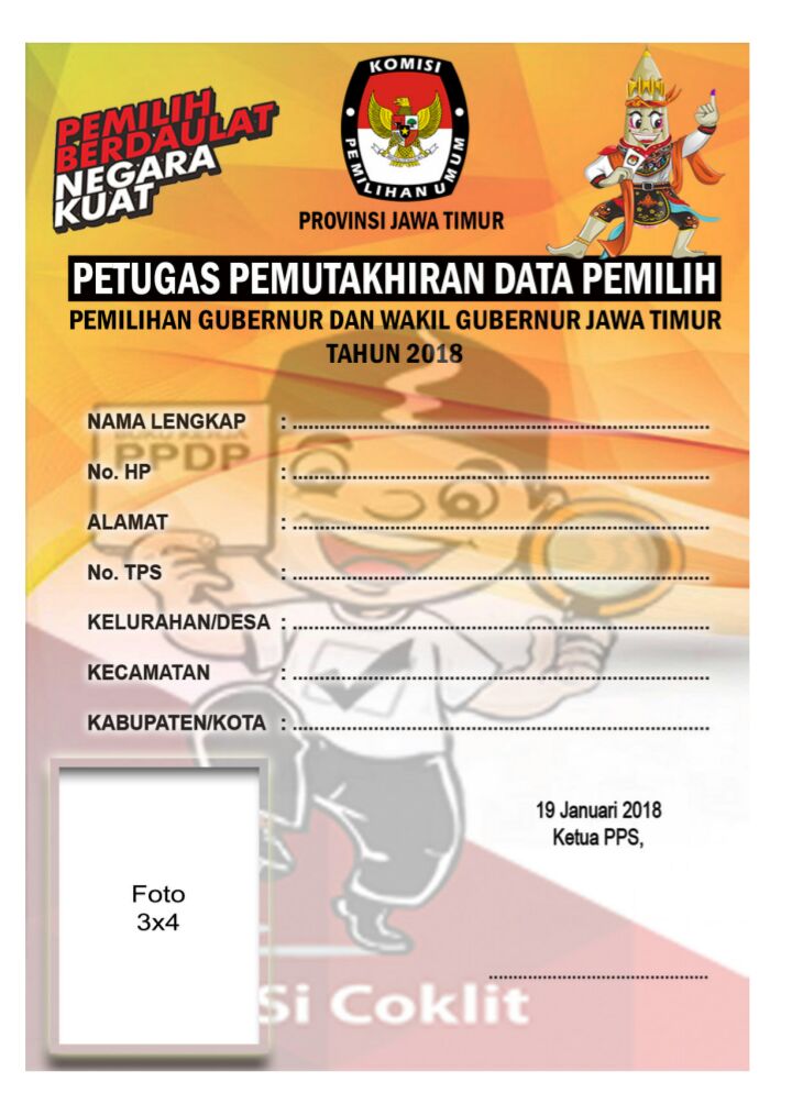 Contoh Id Card Panitia Pemilihan Umum Terpercaya - Riset