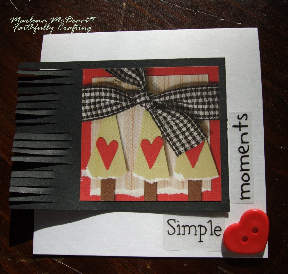 Marlena is Faithfully Crafting: Sticker Card with 3Hearts