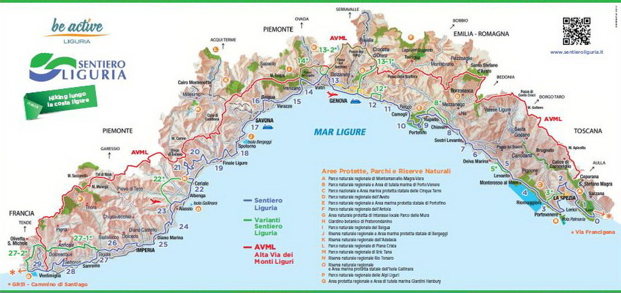 Ecco il 'Sentiero Liguria', itinerario turistico-escursionistico che ...
