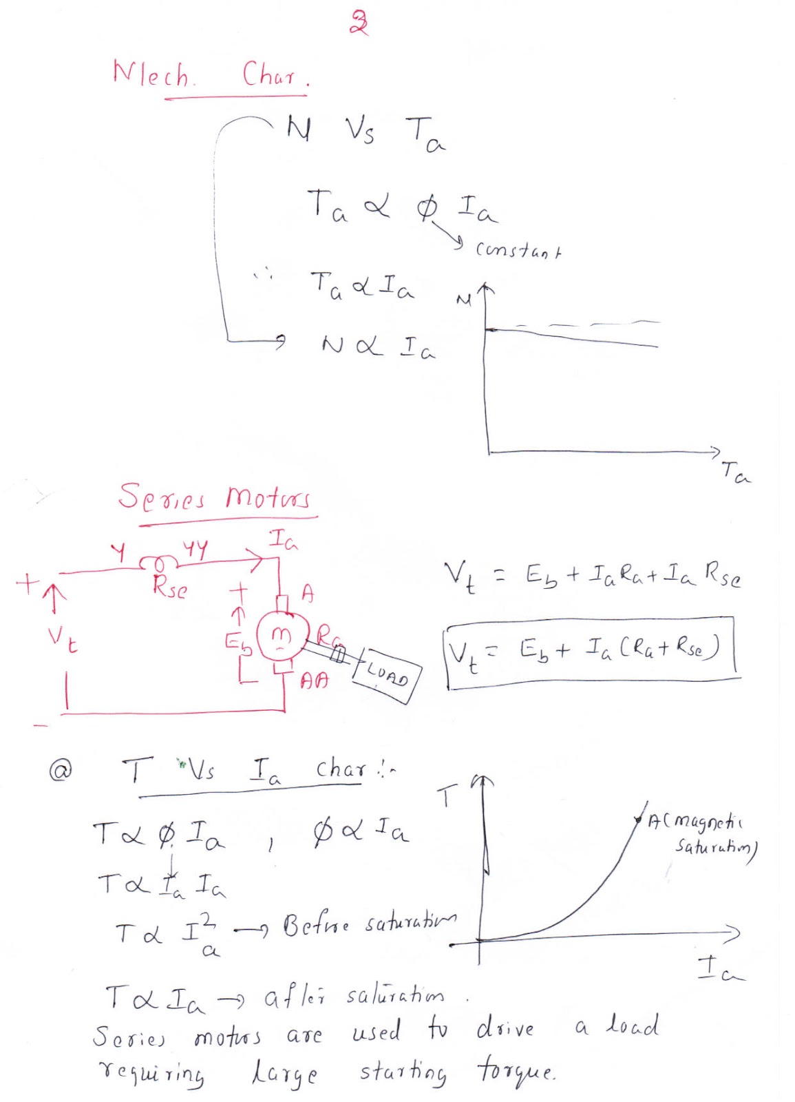 Electrical Circuits & Machines Hand-Written notes: Characteristics of D ...