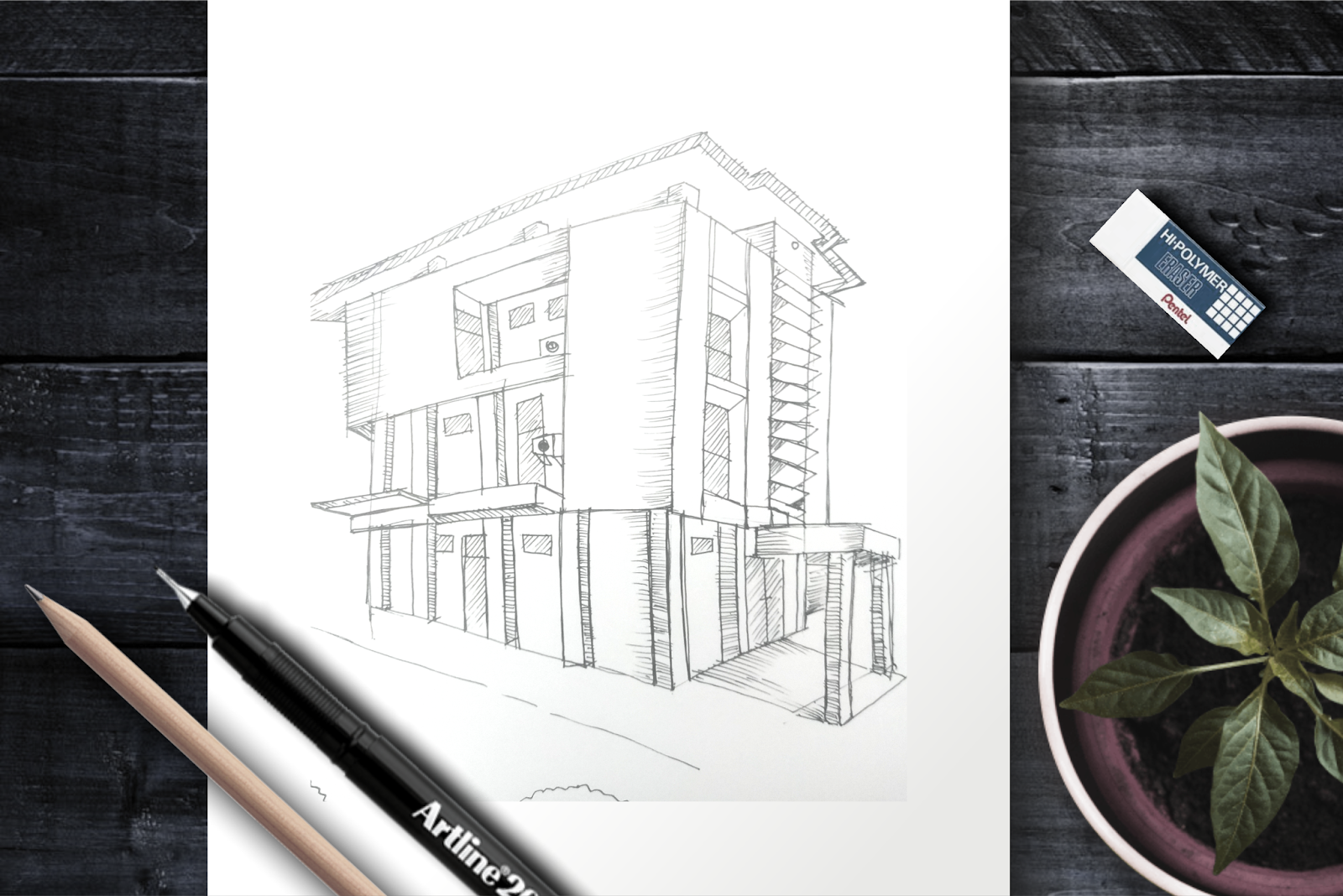 Sketsa Gedung - ashfa22 BLOG