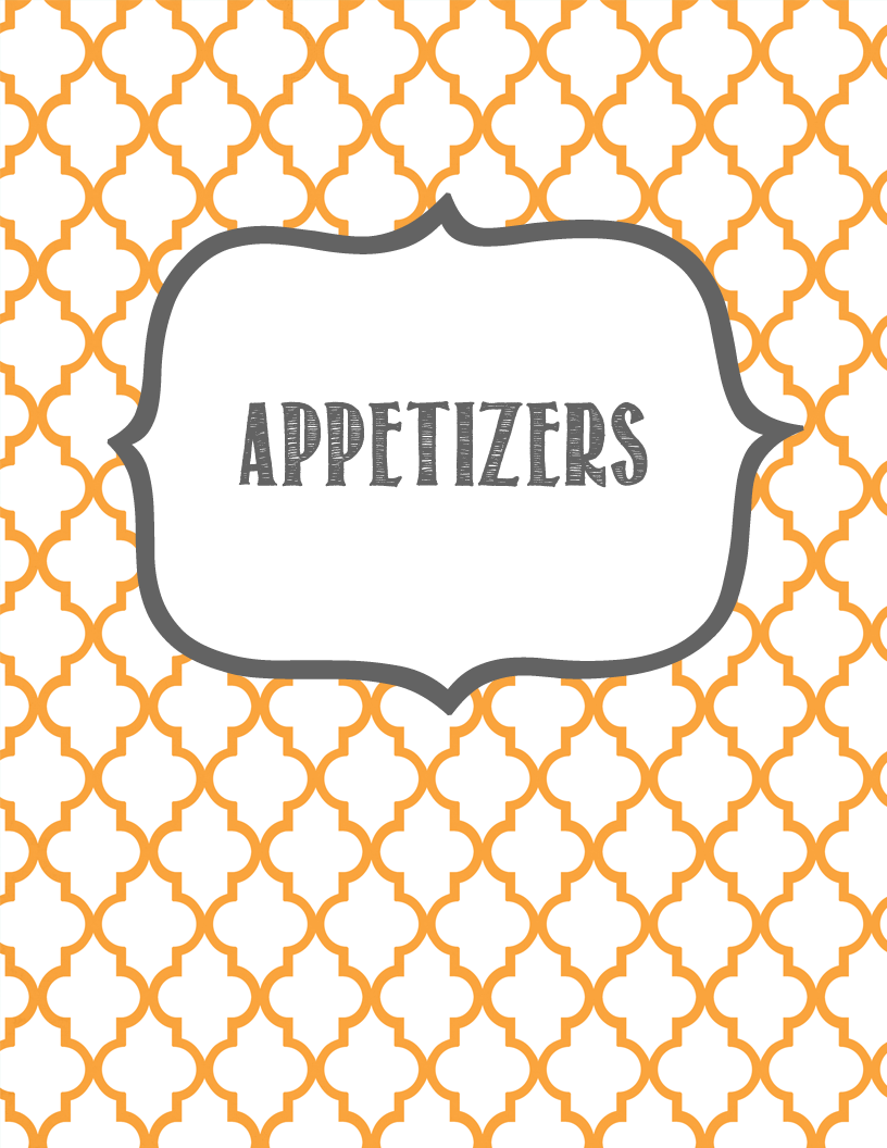 Appetizer Labels at William Stork blog