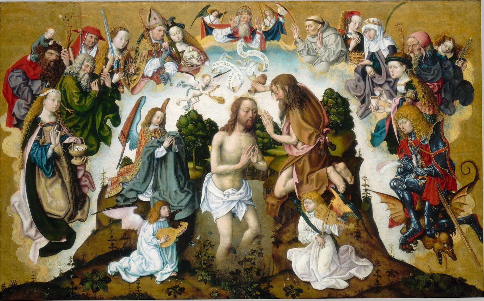 Master of St. Bartholomew Altarpiece: The Baptism of Christ (1485-1500)