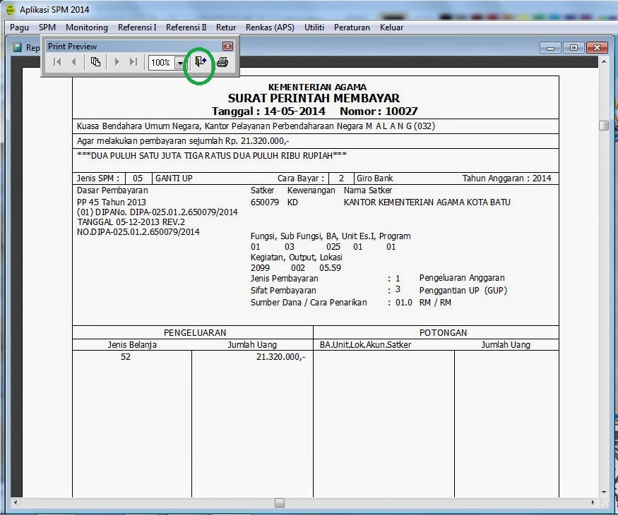 Pencatatan SP2D pada Silabi operator terpisah | Blog secreet
