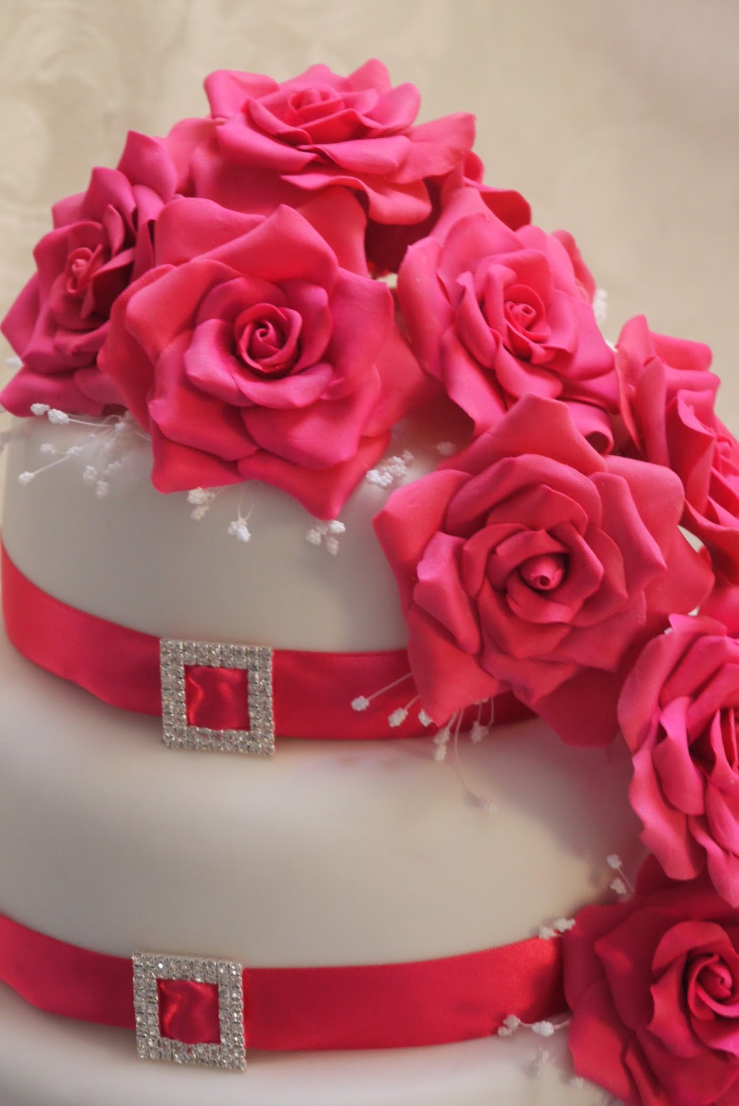 Scrummy Mummy's Cakes: Hot Pink Roses