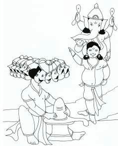 How Ganesha teach a lesson to Ravana?