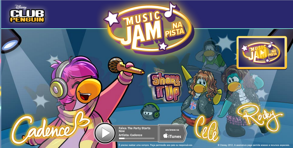 Night Club Penguin: Site do Club Penguin e Shake It Up