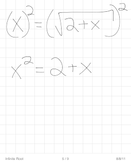 Educational Mathy Quirks: Can I Solve An Infinite Root?