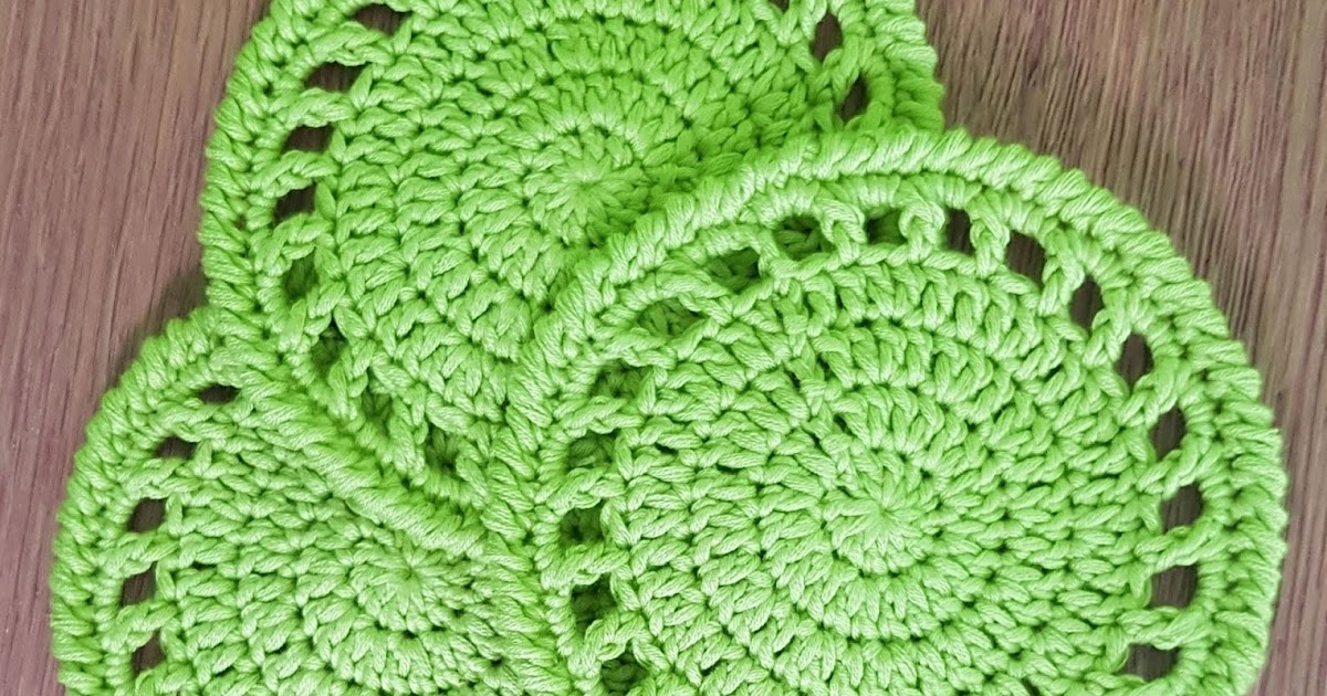 A Playful Stitch: Lime Crochet Coasters