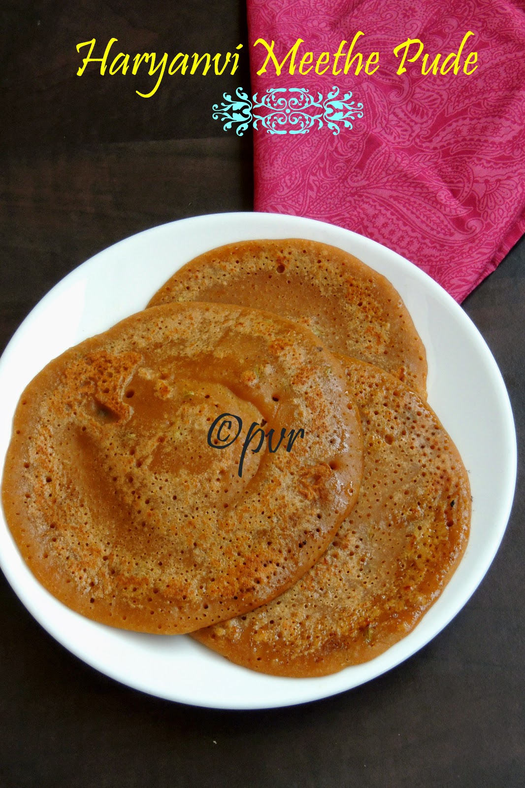 Priya's Versatile Recipes: Meethe Pude - Haryana Special