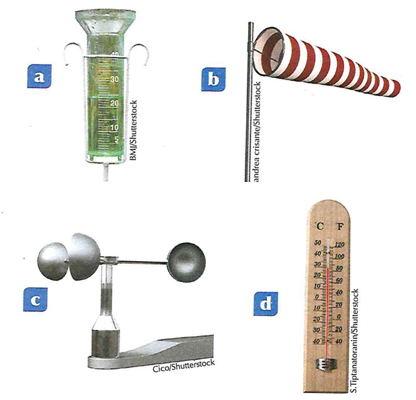 Identifique cada um dos instrumentos meteorológicos ilustrados abaixo ...