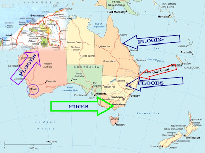 Floods in Australia: AREAS MOST AFFECTED BY FLOODS