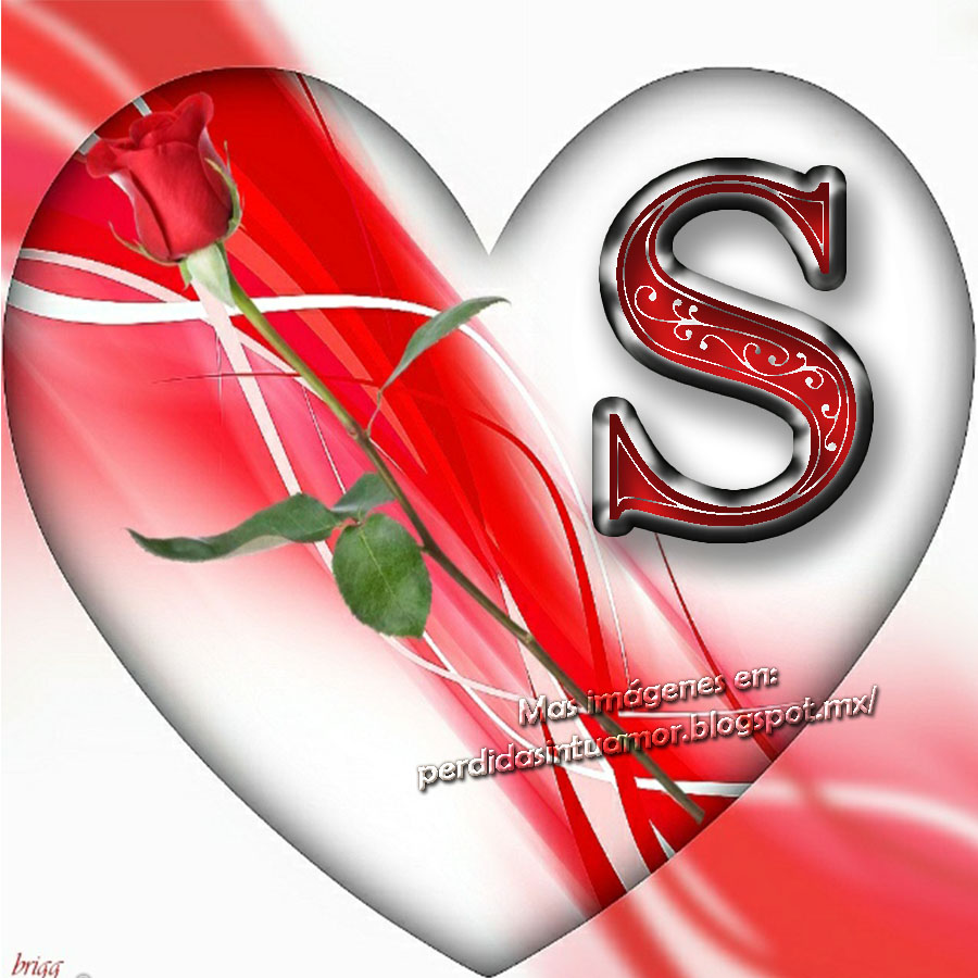 FRASES PARA TI: CORAZÓN EN BLANCO CON TU INICIAL ( S )