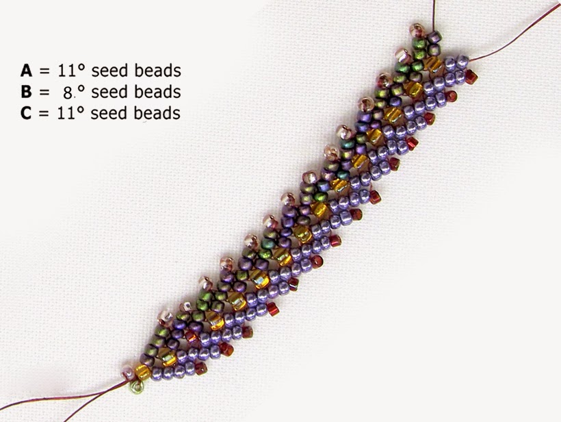 Bead Patterns and Ideas : Double St. Petersburg Chain Bead stitch ...