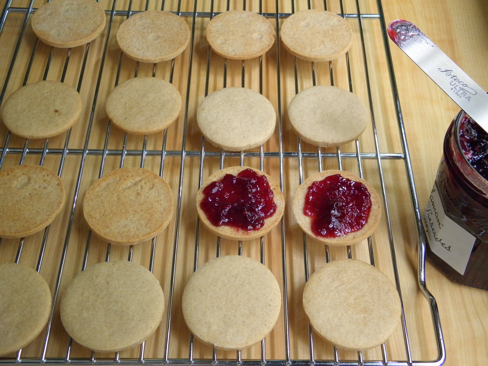 Raspberry Sandwich Cookies