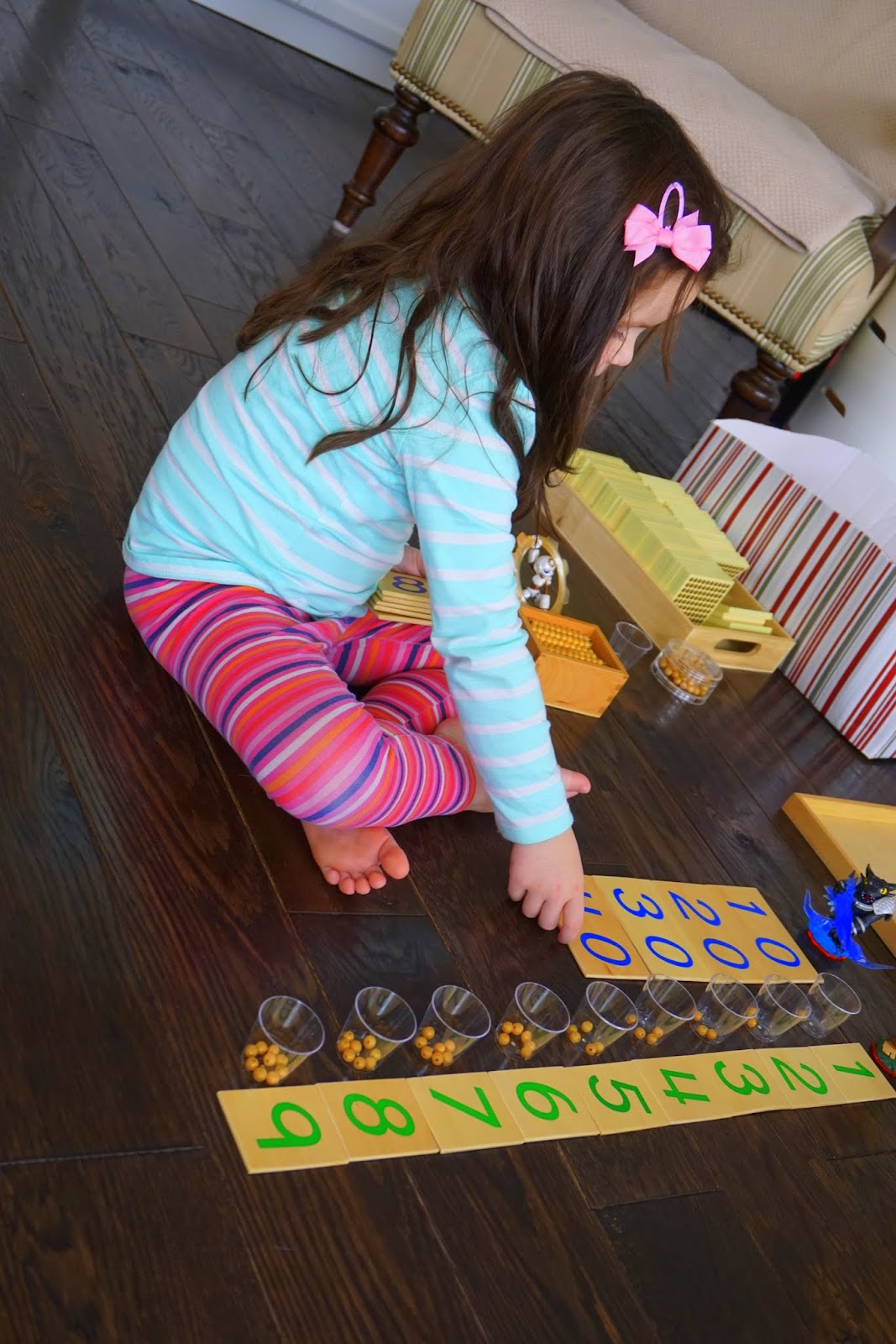 The 45 Layout, Montessori Math At Home - "Making Montessori Ours"