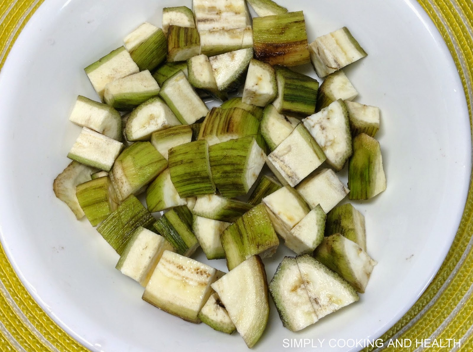 Simply Cooking and Health: Raw plantain and prawn stir-fry