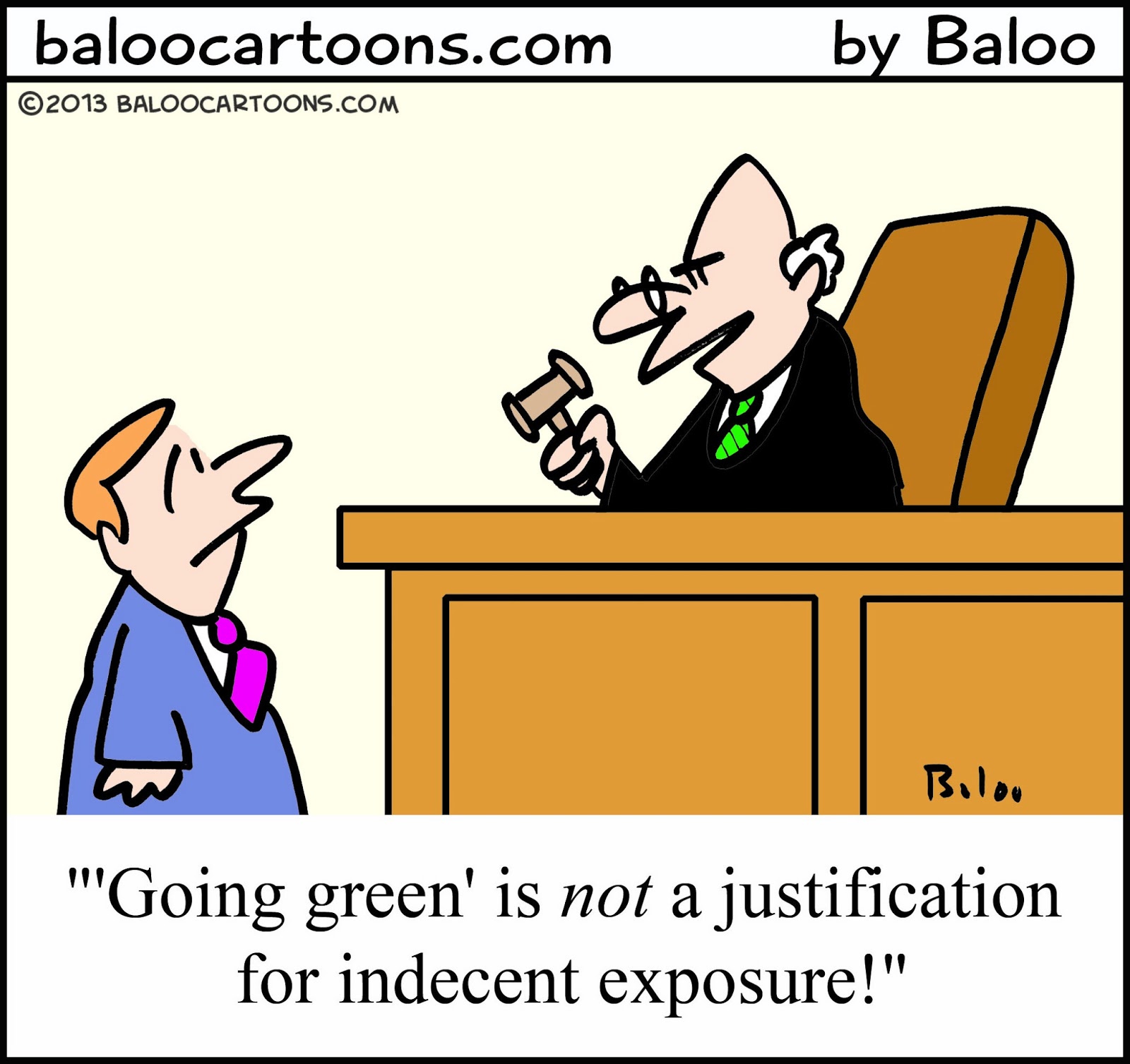 BALOO'S CARTOON BLOG: Going Green cartoon