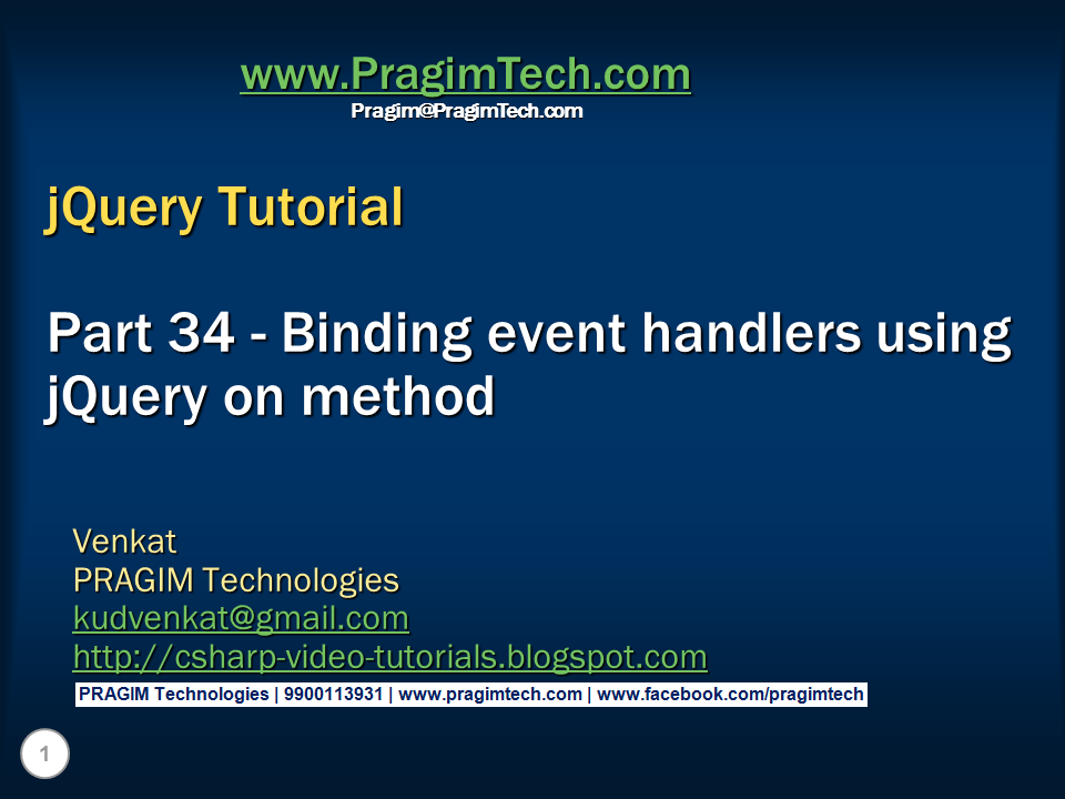 Sql server, .net and c# video tutorial: Binding event handlers using ... Sql server, .net and c# video tutorial: Binding event handlers using ...