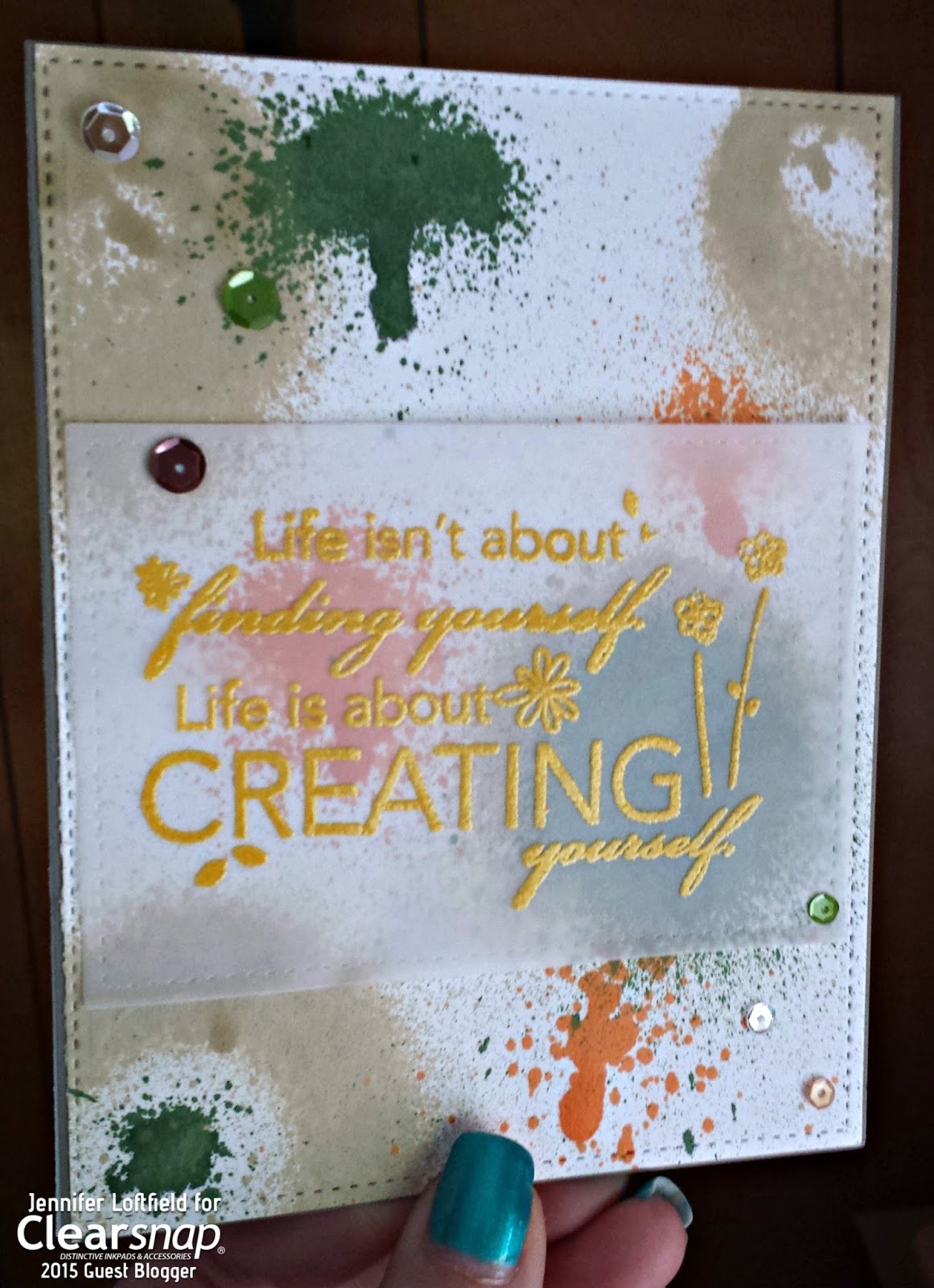 Caffeinated Papercuts: Creating Yourself Paint Splatter Card and ...