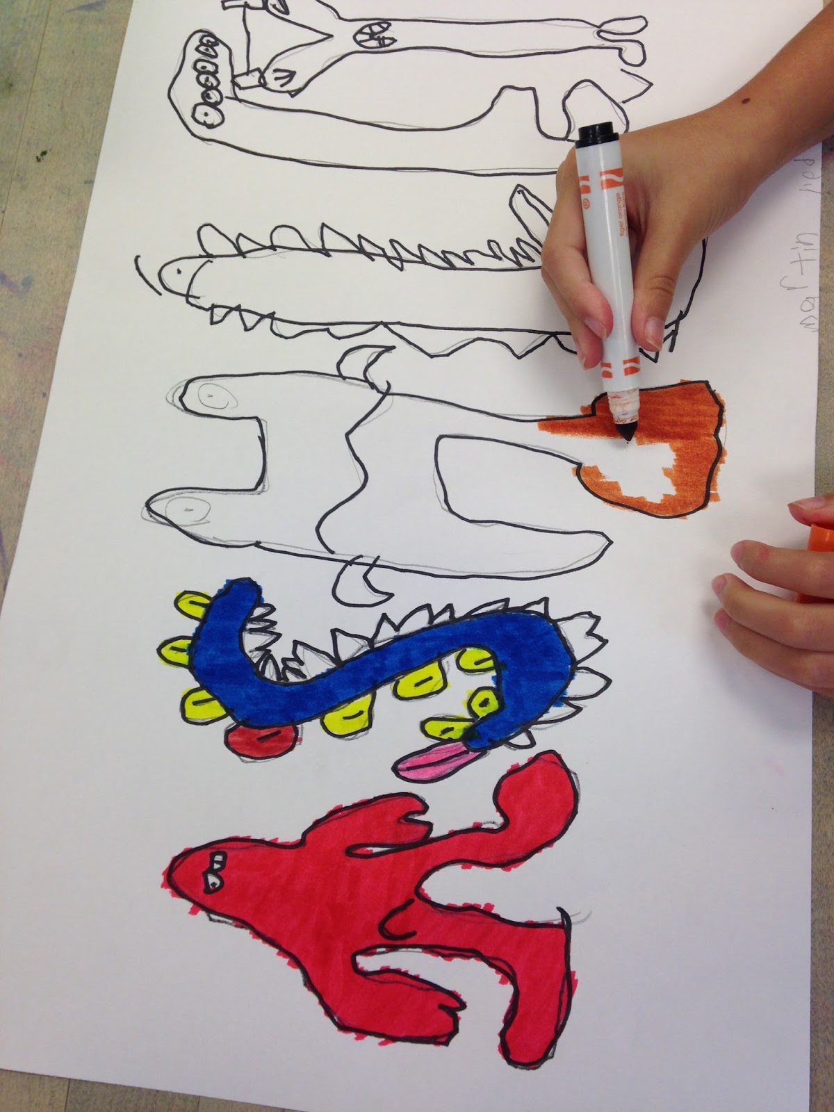 Art Room Blog: 4th Grade Monster Letters-Anthropomorphism...