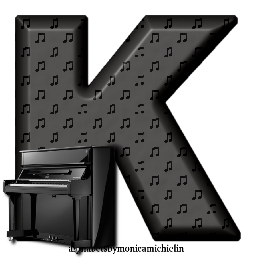 M. Michielin Alphabets: BLACK ALPHABET MUSIC NOTES PIANO, #piano, # ...