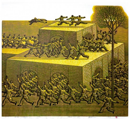 That's Inked Up: Print master of Manly Maneuvers: Zhang Minjie