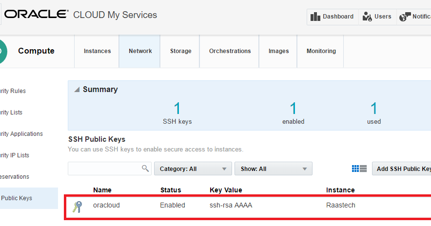 Raastech Blog: Getting "Server refused our key" when trying to SSH to Oracle Compute Cloud instance