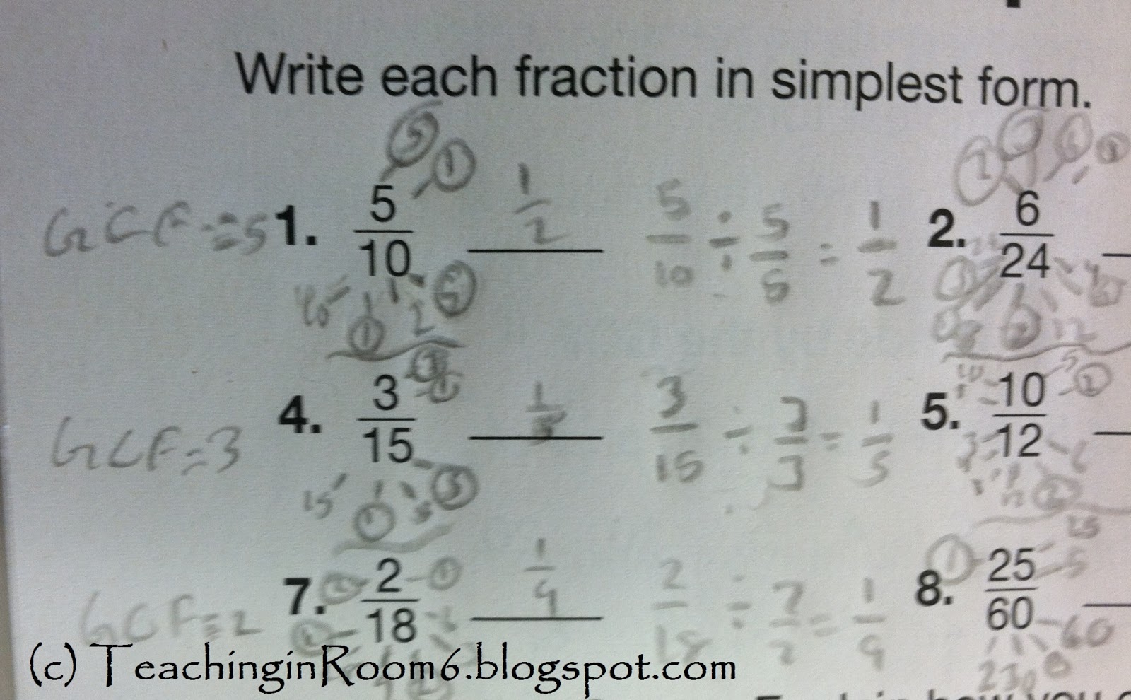 Elementary Teaching Simplifying Fractions Elementary Teaching Simplifying Fractions