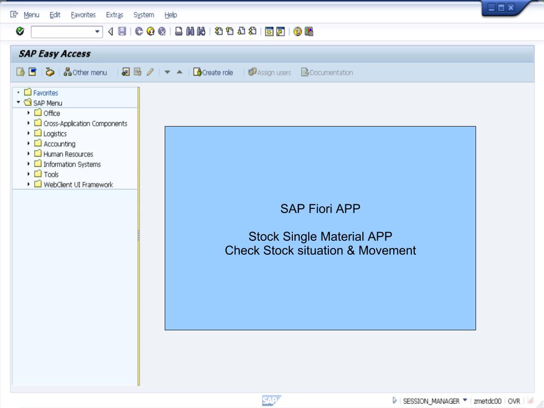 青蛙SAP分享 Froggy's SAP sharing: Fiori APP for Stocks Single Material