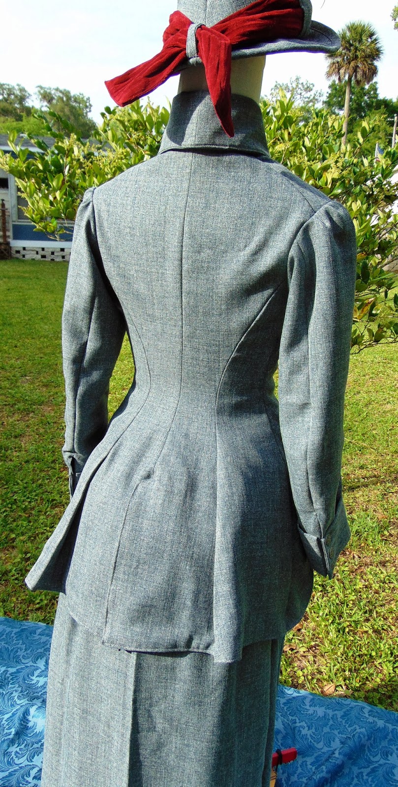 The Antique Sewist: 1880 Riding Habit with Matching Hat - Harper's Bazar