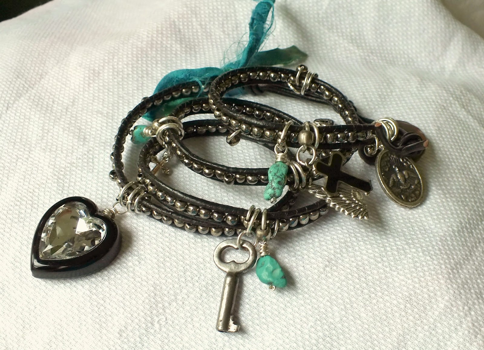 She's So Witte: Leather Wrap Bracelets with Charms