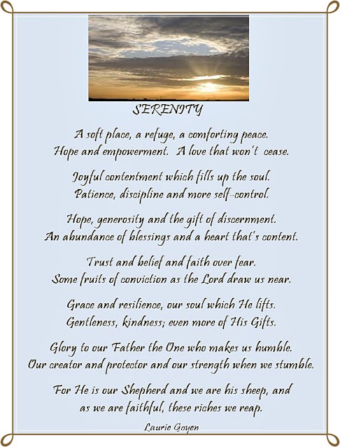 Laurie Goyen: Serenity Poem
