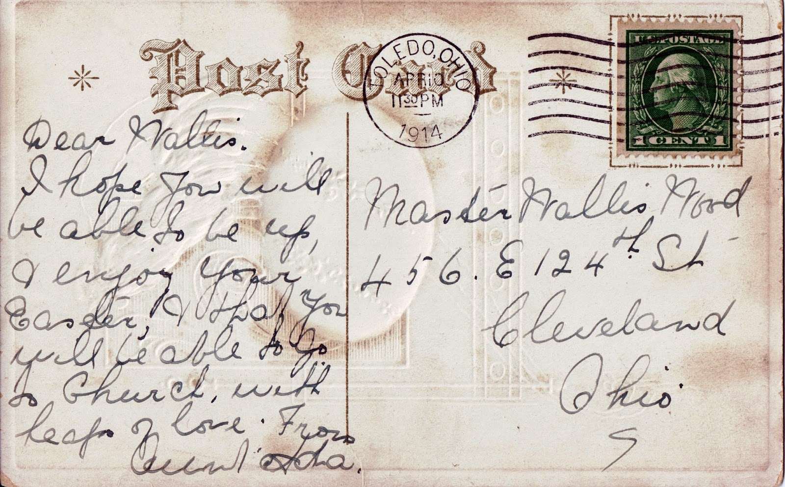 Climbing My Family Tree: Treasure Chest Thurday: Century-Old Postcards ...