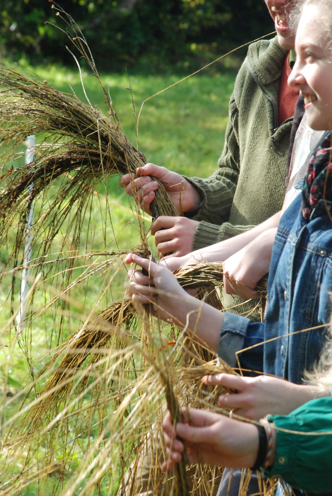 ALFA Secondary school - The Linen Project - Flax pulling, drying ...