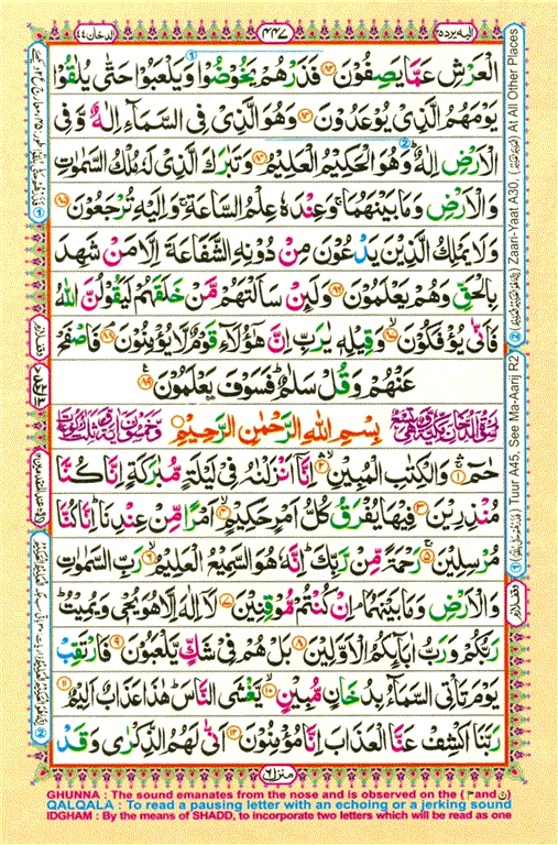Gateway to Quran: Colour Coded Quran - Para 25