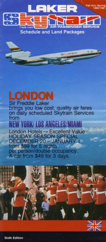 Airline memorabilia: Laker Airways : Skytrain (1980)