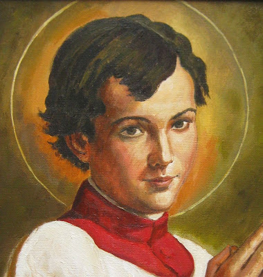 Malarstwo olejne Tomasz Maj : Święty Dominik Savio - portret patrona