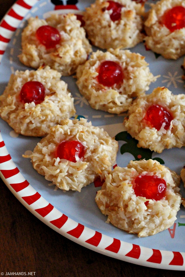 Cherry Topped Coconut Macaroons