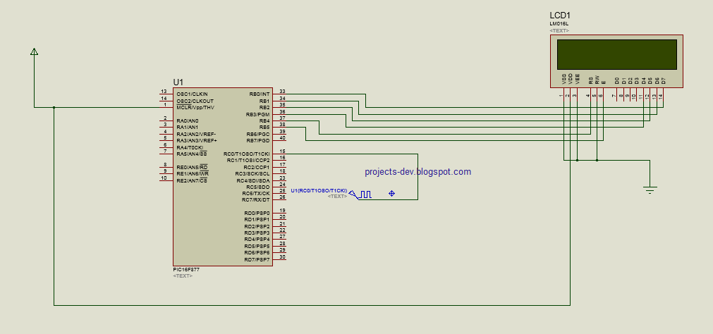 Digital frequency meter by PIC microcontroller using timer 1 ~ Techno Genius