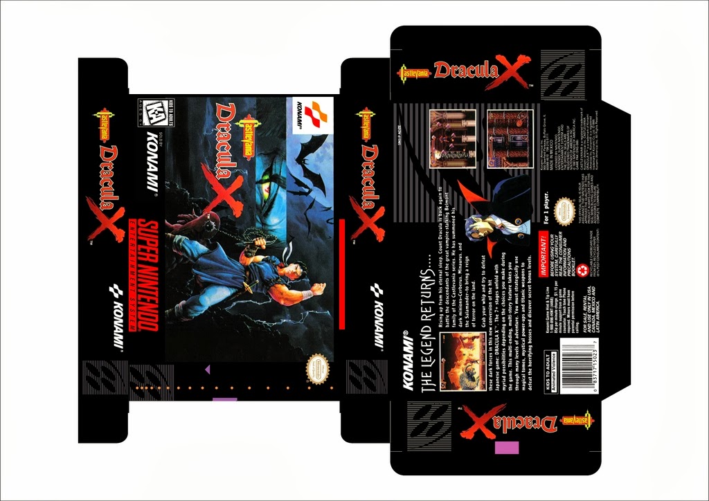 Super Nintendo Labels: Castlevania Dracula X