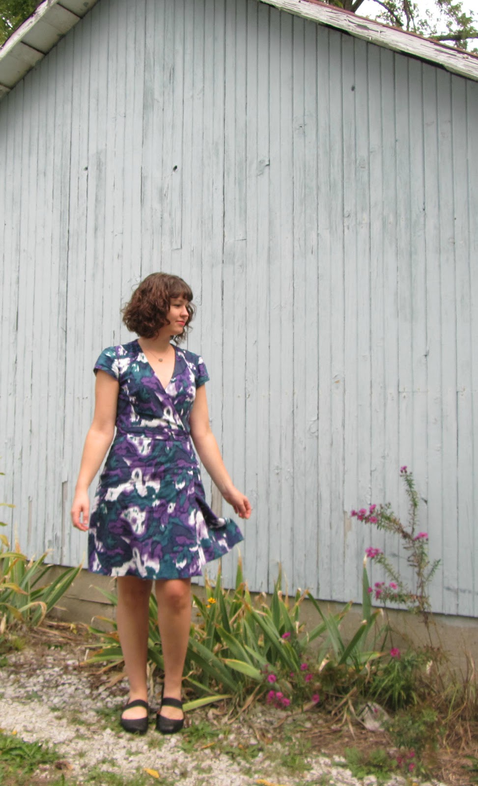 Errant Pear: Finished wrap dress - New Look 6674