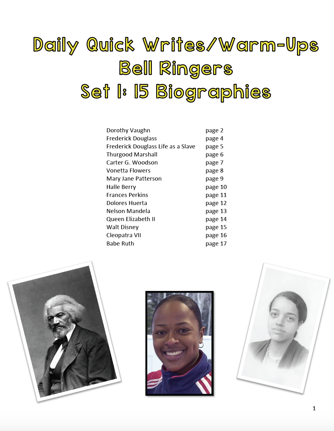 The Best of Teacher Entrepreneurs: Daily Quick Writes/Warm-Ups Bell ...