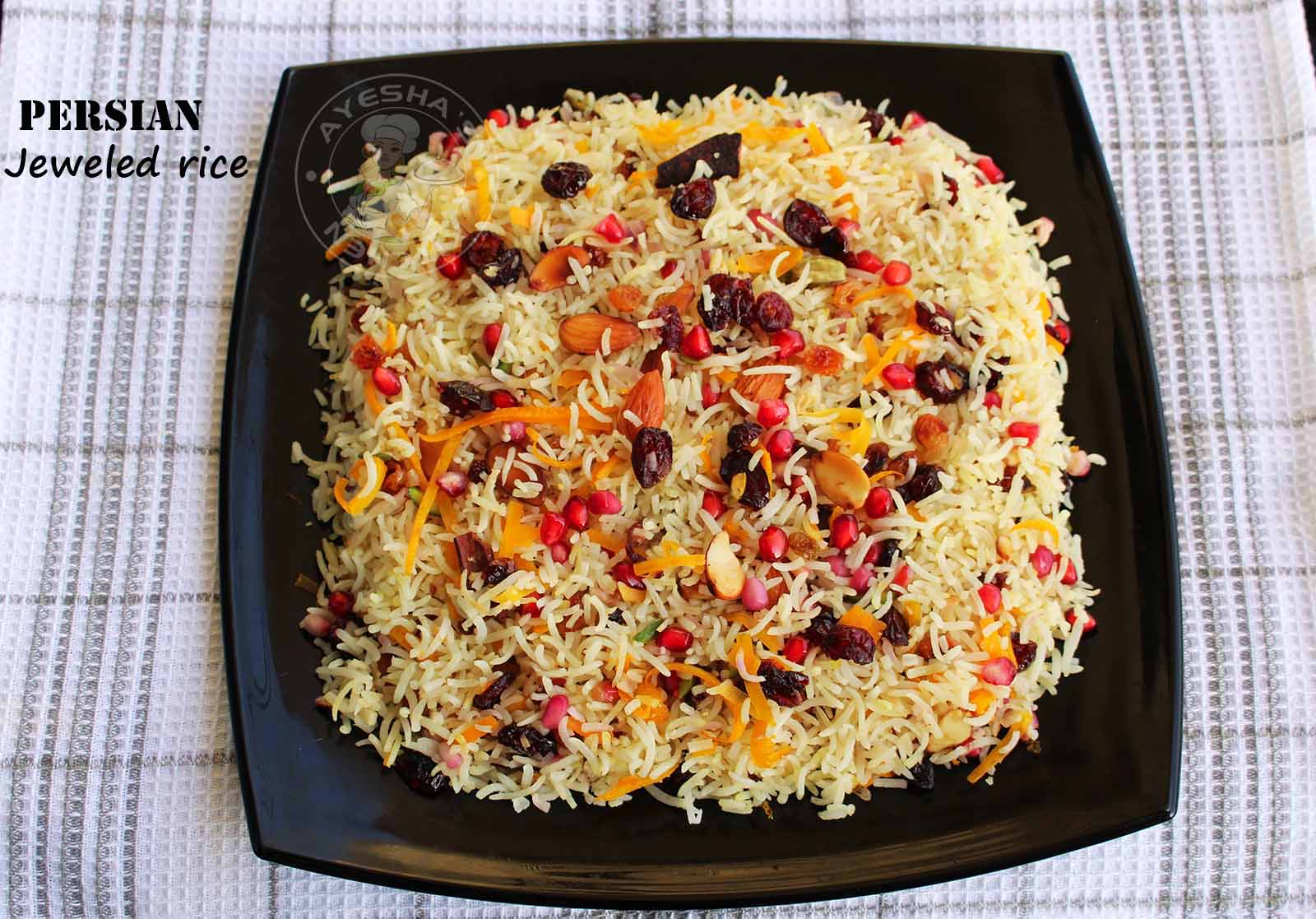 RICE RECIPE - PERSIAN JEWELED RICE / MORASA POLOW