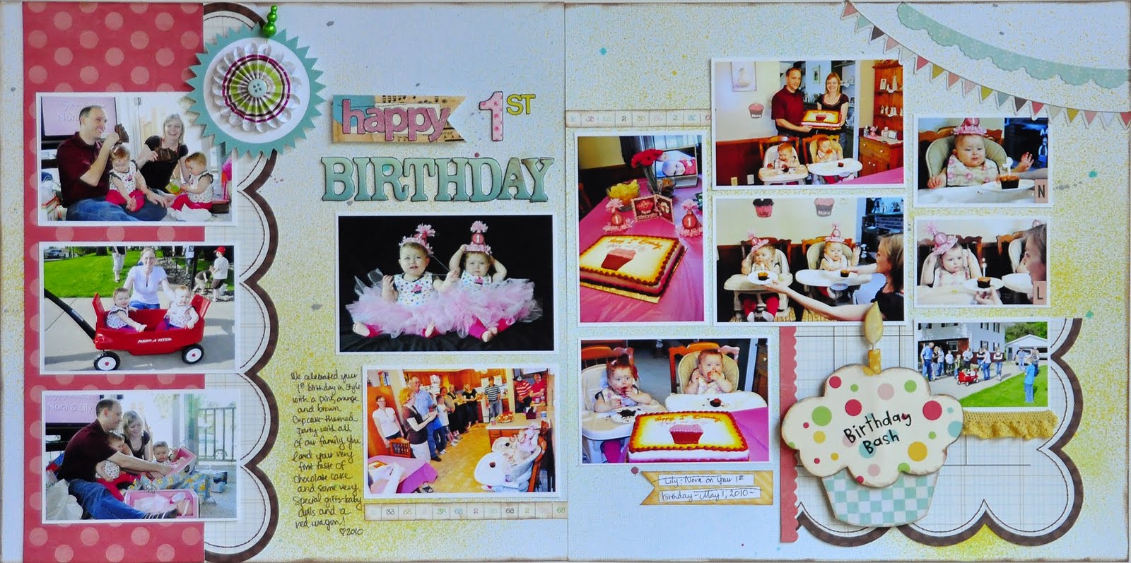 Blessed Scrapper: Two-Page Layouts: Happy 1st Birthday